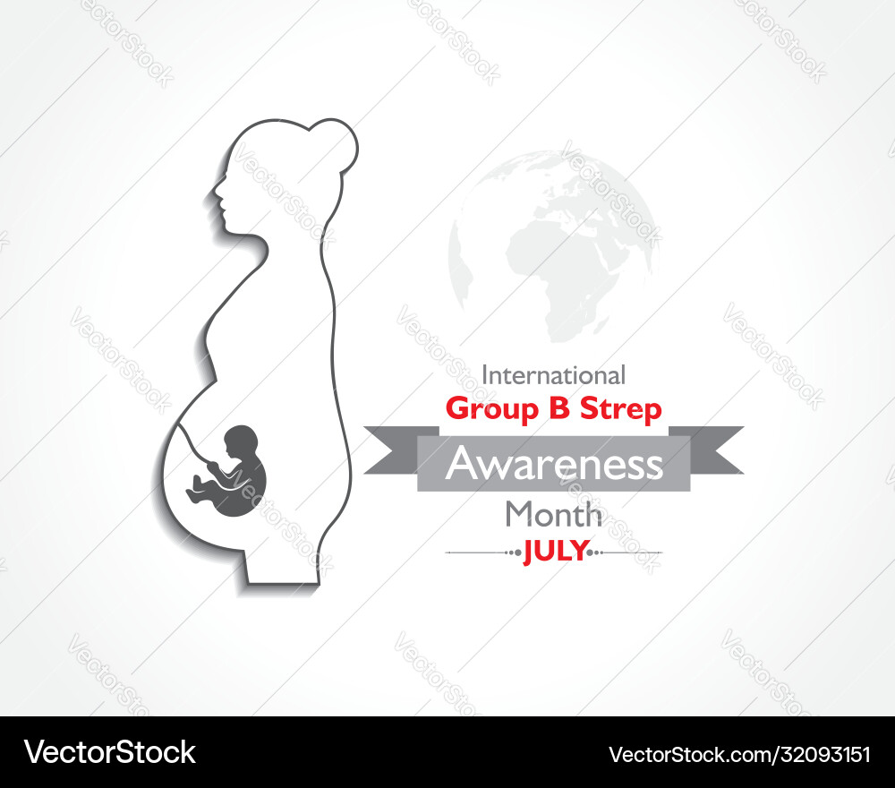 International group b strep throat awareness Vector Image