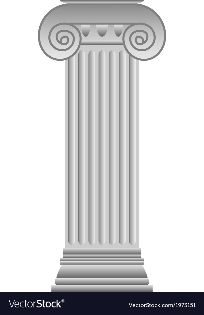 Ionic column Royalty Free Vector Image - VectorStock