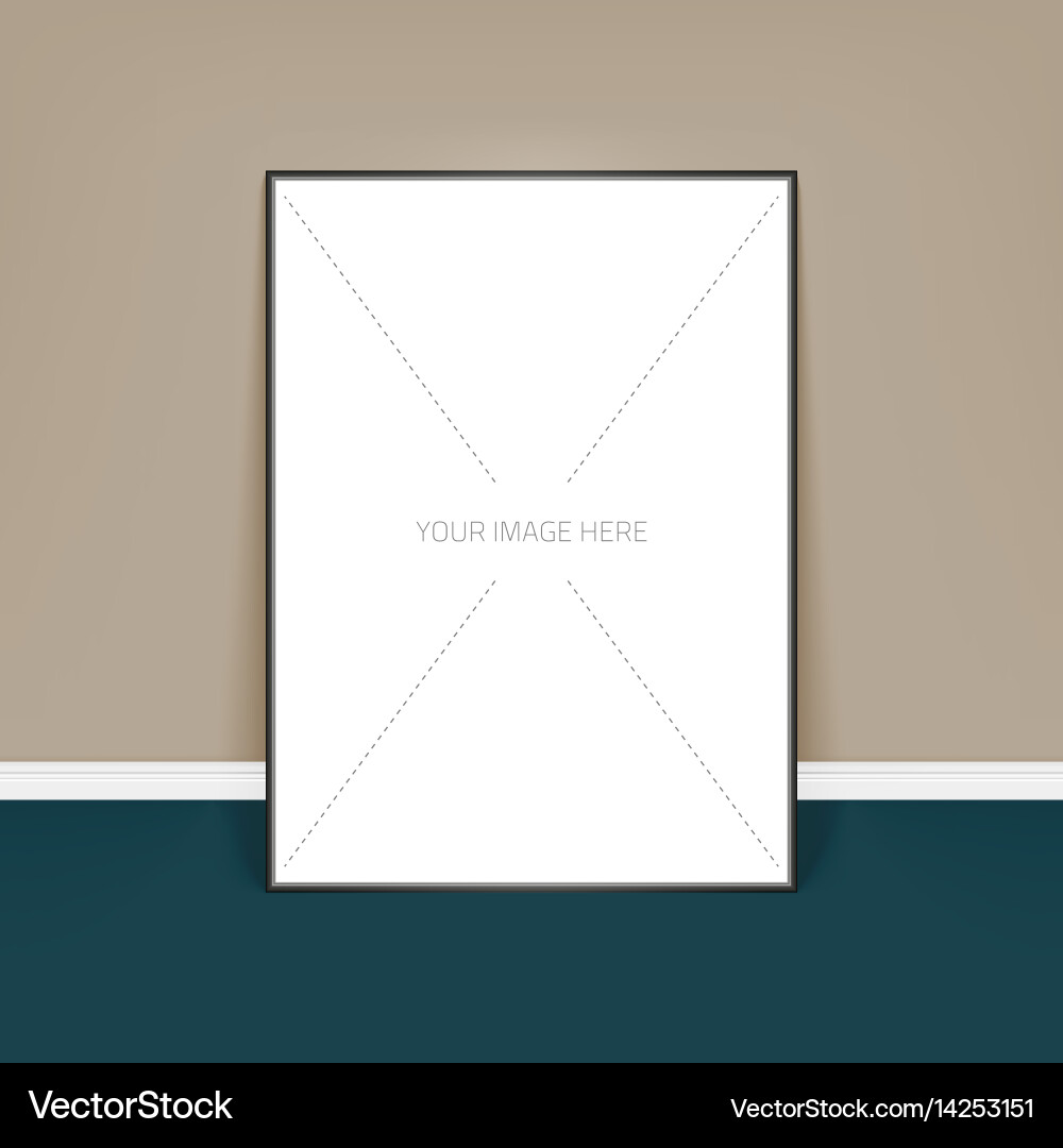 Poster template of a blank paper Royalty Free Vector Image
