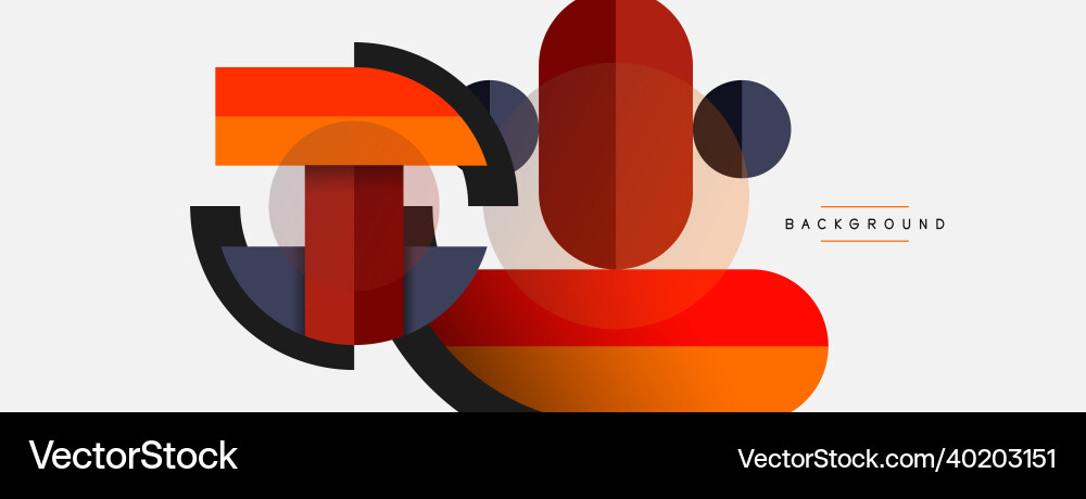 Round geometric shapes lines and circles Vector Image