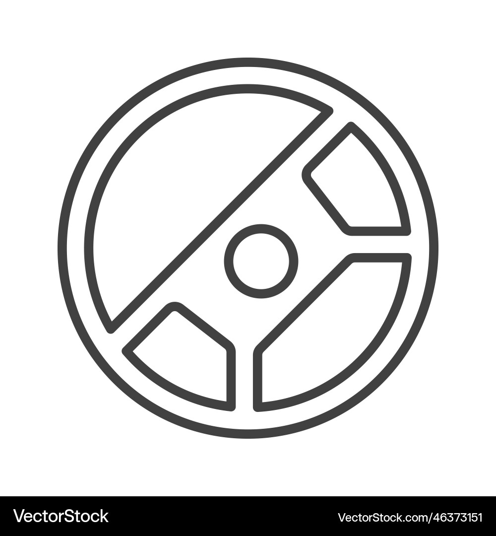 Steering wheel automobile or drive concept line Vector Image