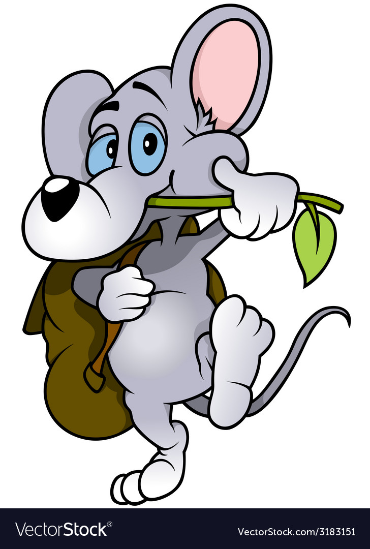 Walking mouse Royalty Free Vector Image - VectorStock