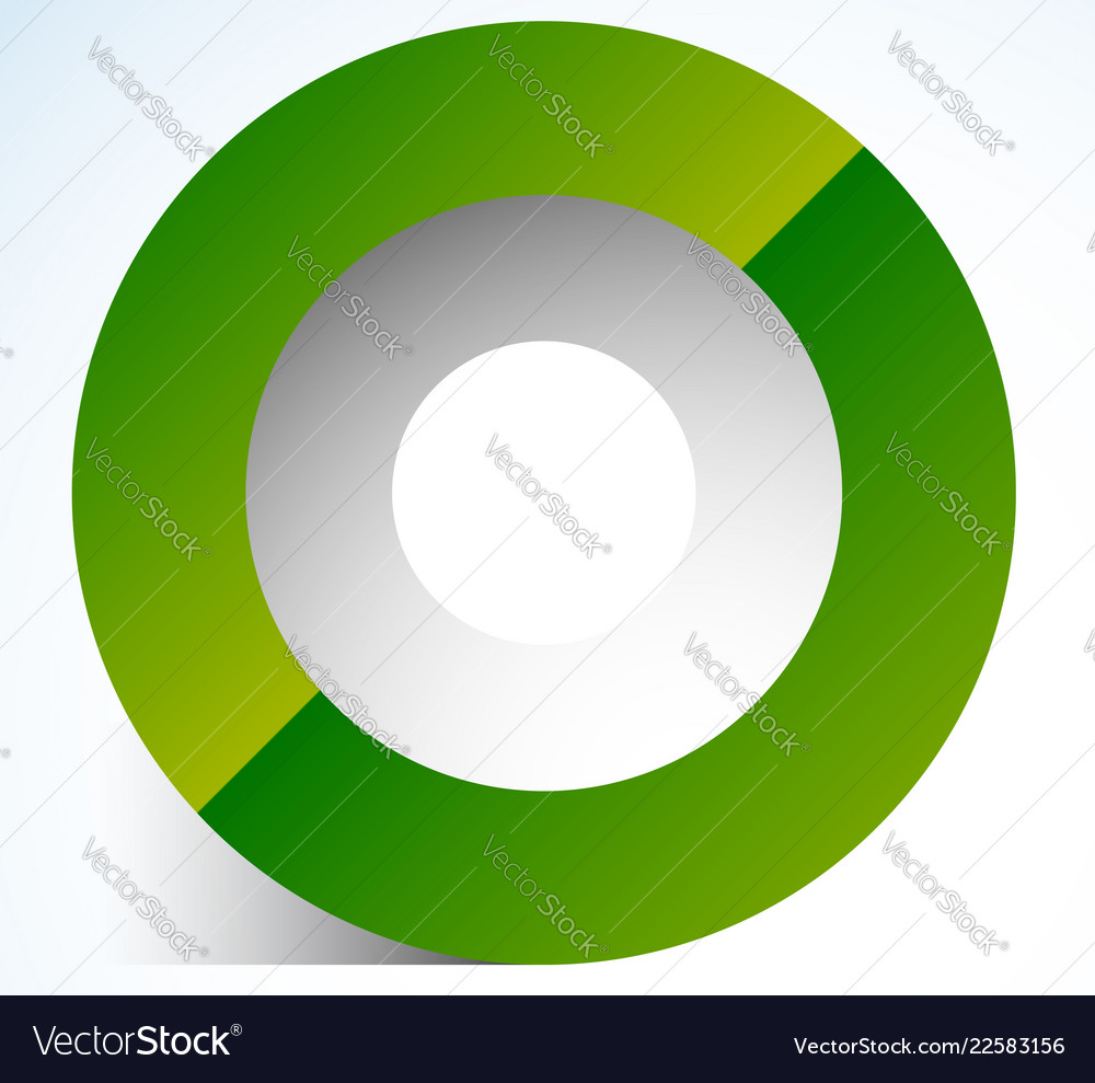 3d abstract circle icon with transparent shadow Vector Image