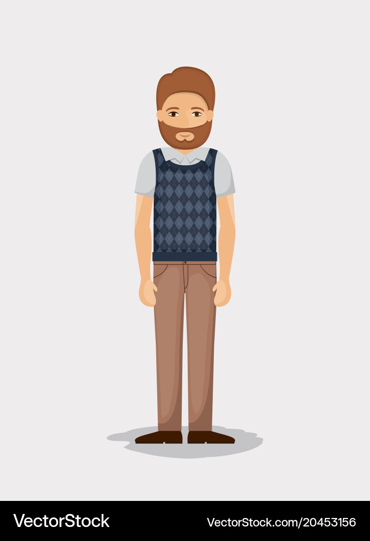 Colorful man cartoon design Royalty Free Vector Image