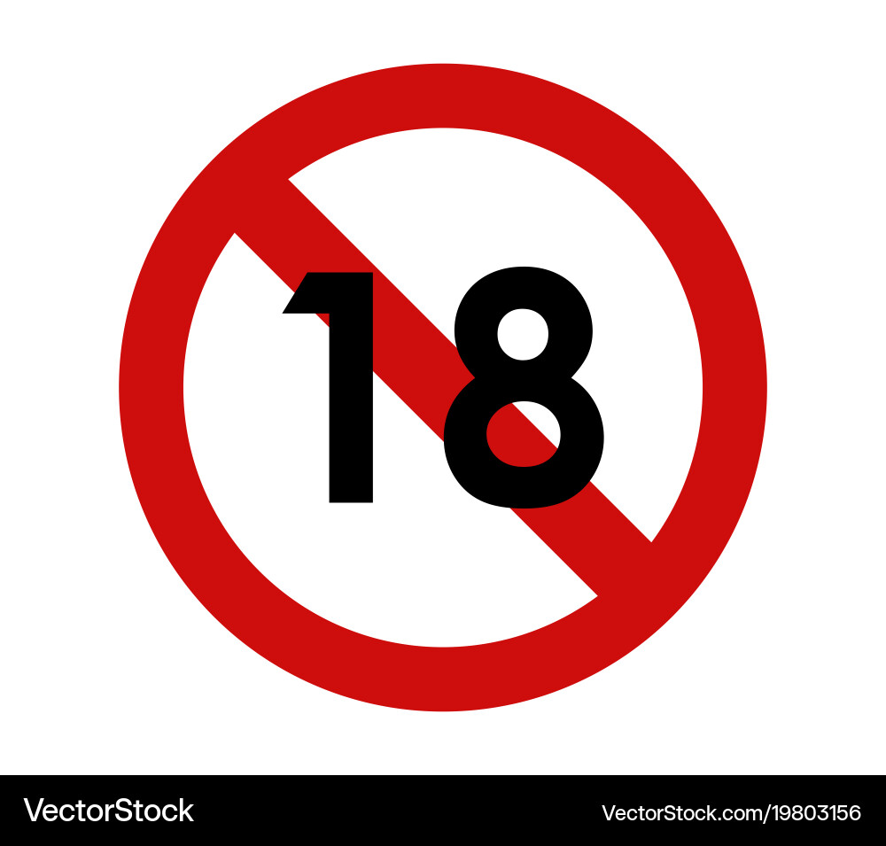Forbidden to 18 years on a white background Vector Image