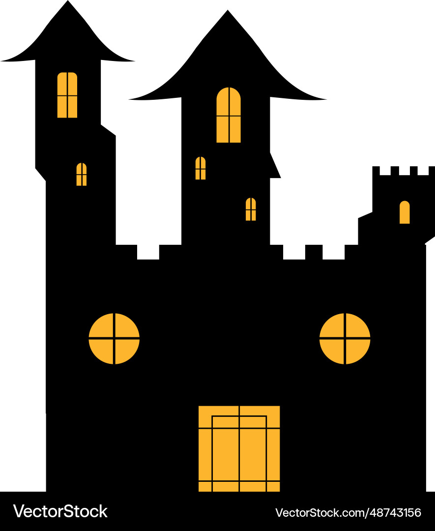 Halloween castle mystery Royalty Free Vector Image