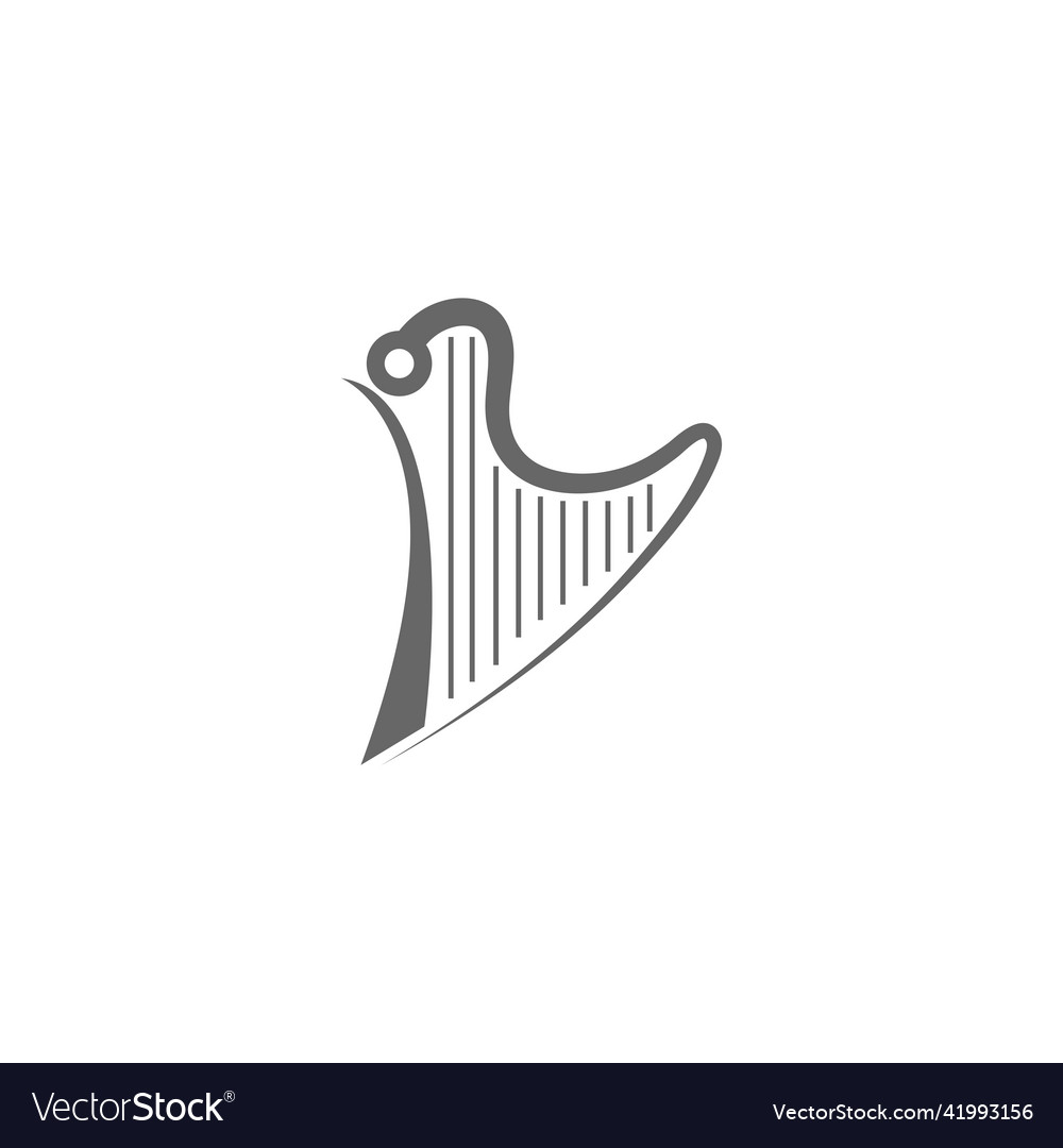 Harp musical instrument icon Royalty Free Vector Image