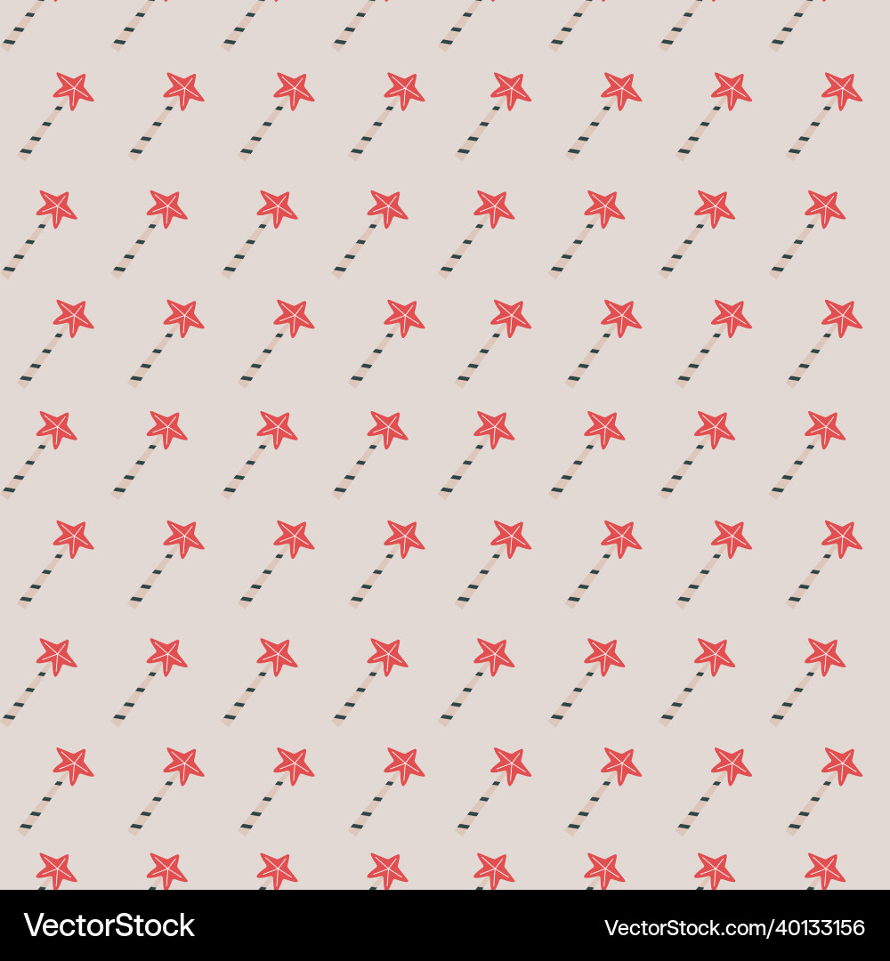 Magic wand or candy lollipop stick with stars Vector Image