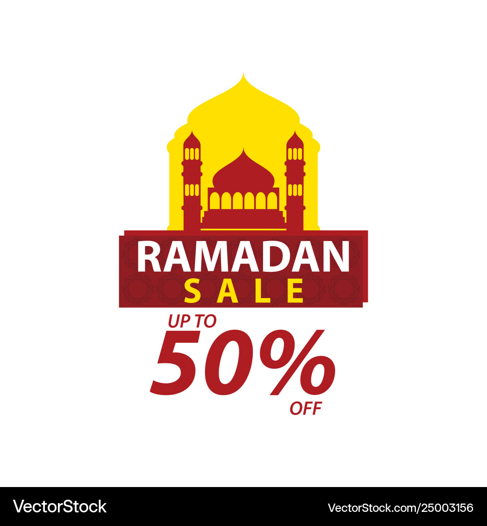 Ramadan sale design modern template Royalty Free Vector