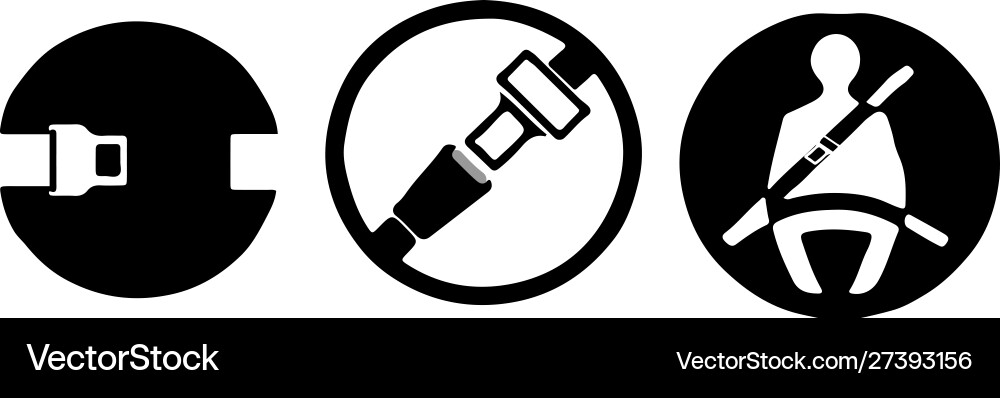 Safety belt icon on white background Royalty Free Vector