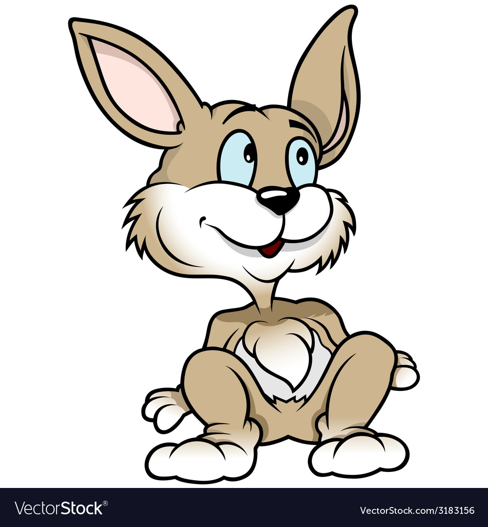Sitting Rabbit Royalty Free Vector Image - VectorStock
