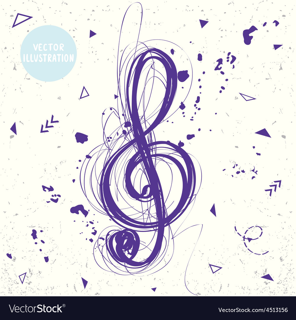 Treble clef Royalty Free Vector Image - VectorStock