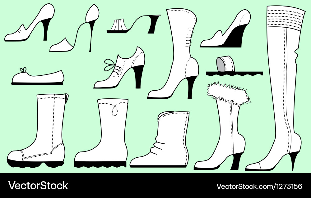Women shoes Royalty Free Vector Image - VectorStock