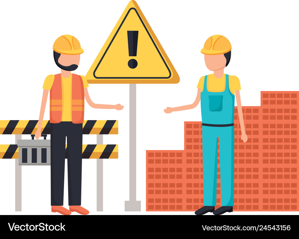 Worker construction equipment Royalty Free Vector Image
