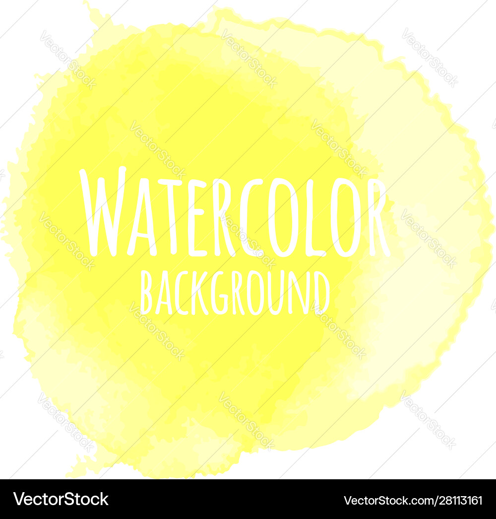 Abstract watercolor background yellow color Vector Image