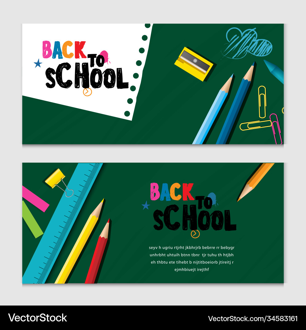 Back to school design concept made from pencils Vector Image