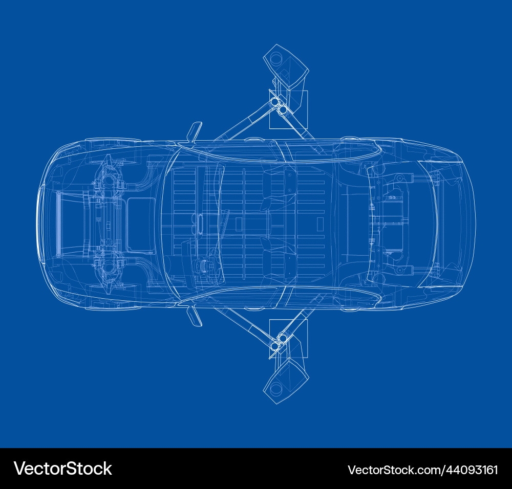 Car lift stand tower with Royalty Free Vector Image