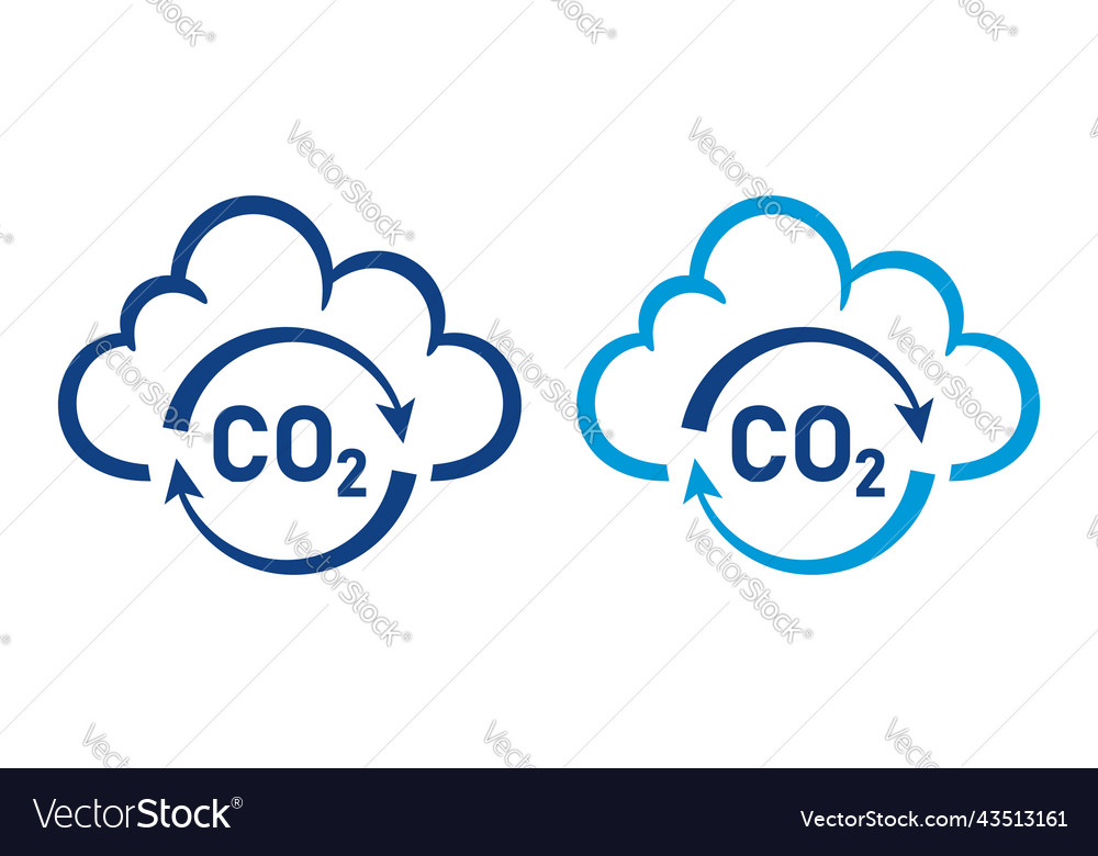 Co2 carbon dioxide gas recycling neutral icon Vector Image