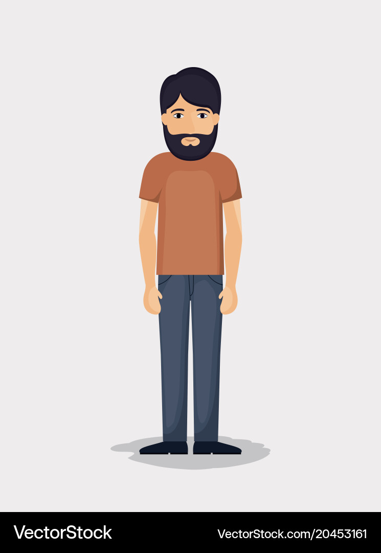 Colorful man cartoon design Royalty Free Vector Image