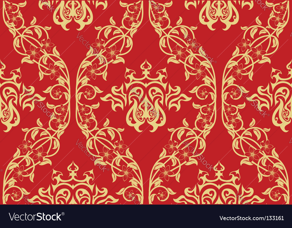 Damask wallpaper pattern Royalty Free Vector Image