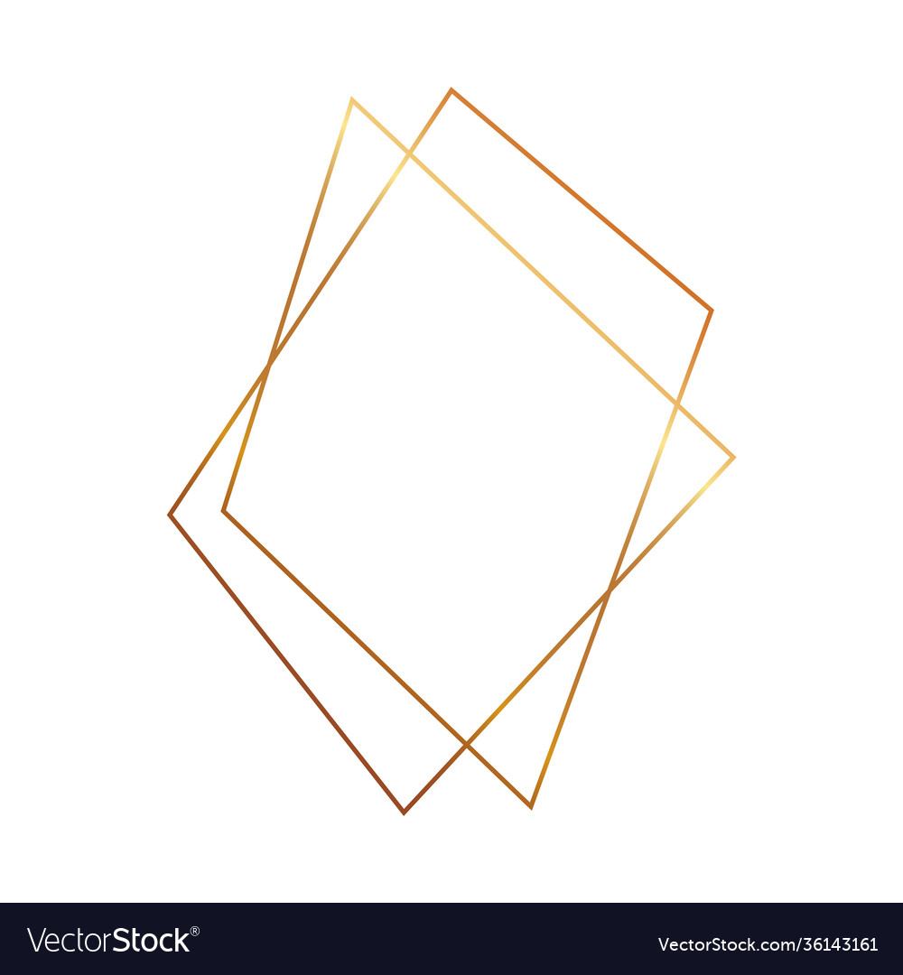 Gold geometric polygonal frame Royalty Free Vector Image Gold geometric polygonal frame Royalty Free Vector Image