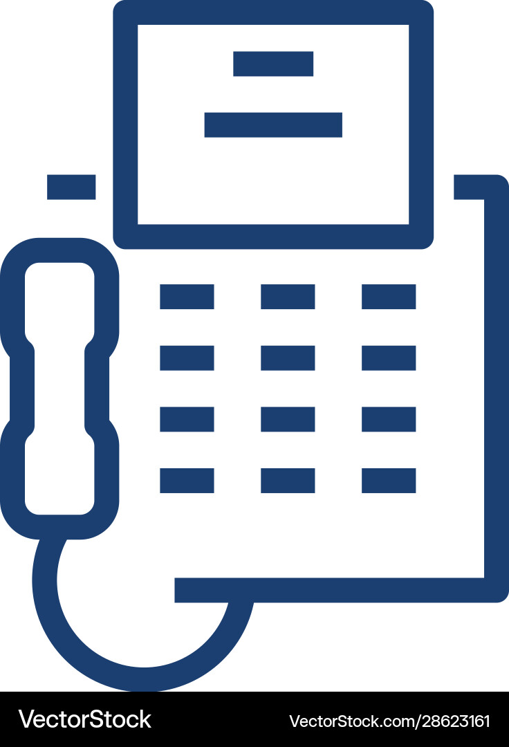 Isolated fax with phone and message paper Vector Image
