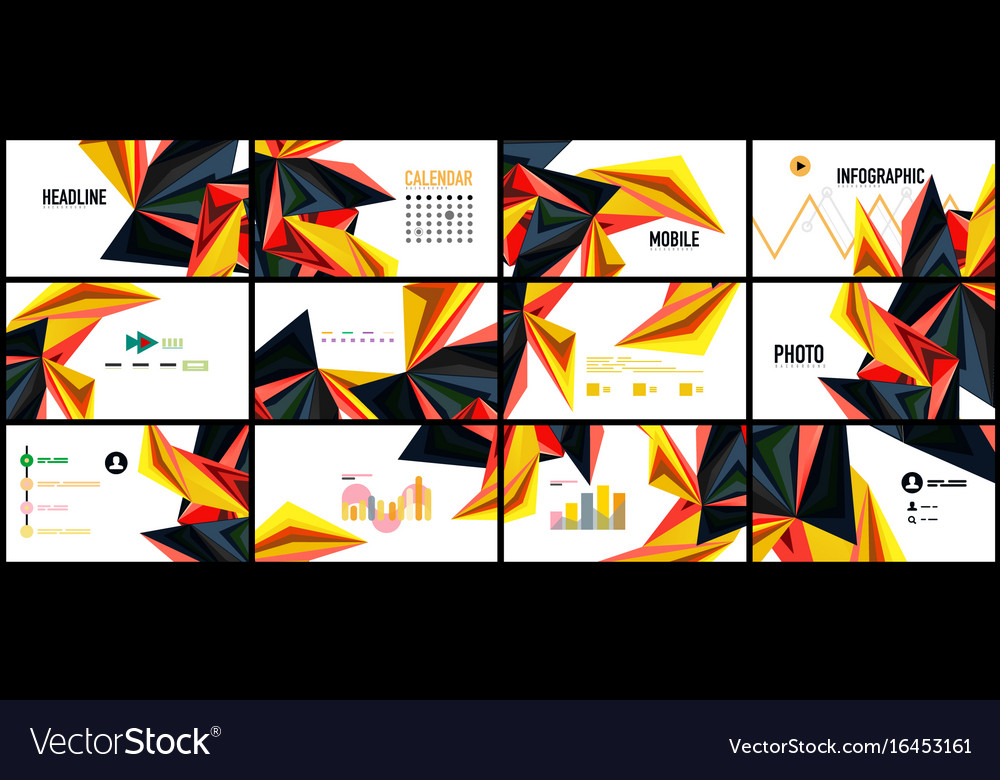 Modern triangle presentation template Royalty Free Vector