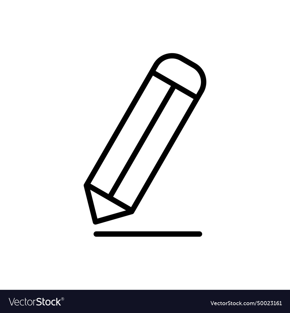 Pencil outline icon Royalty Free Vector Image - VectorStock