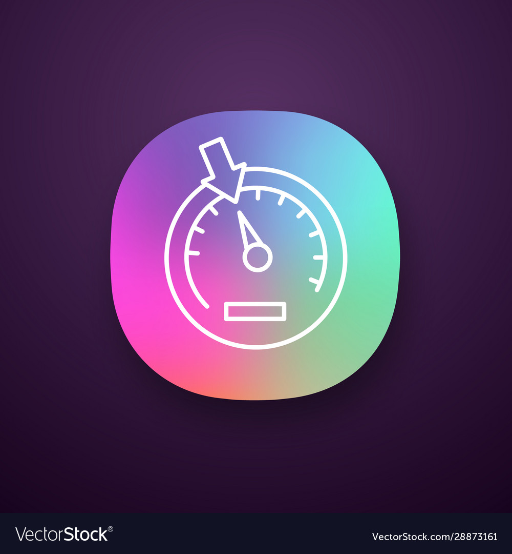 Speedometer app icon Royalty Free Vector Image