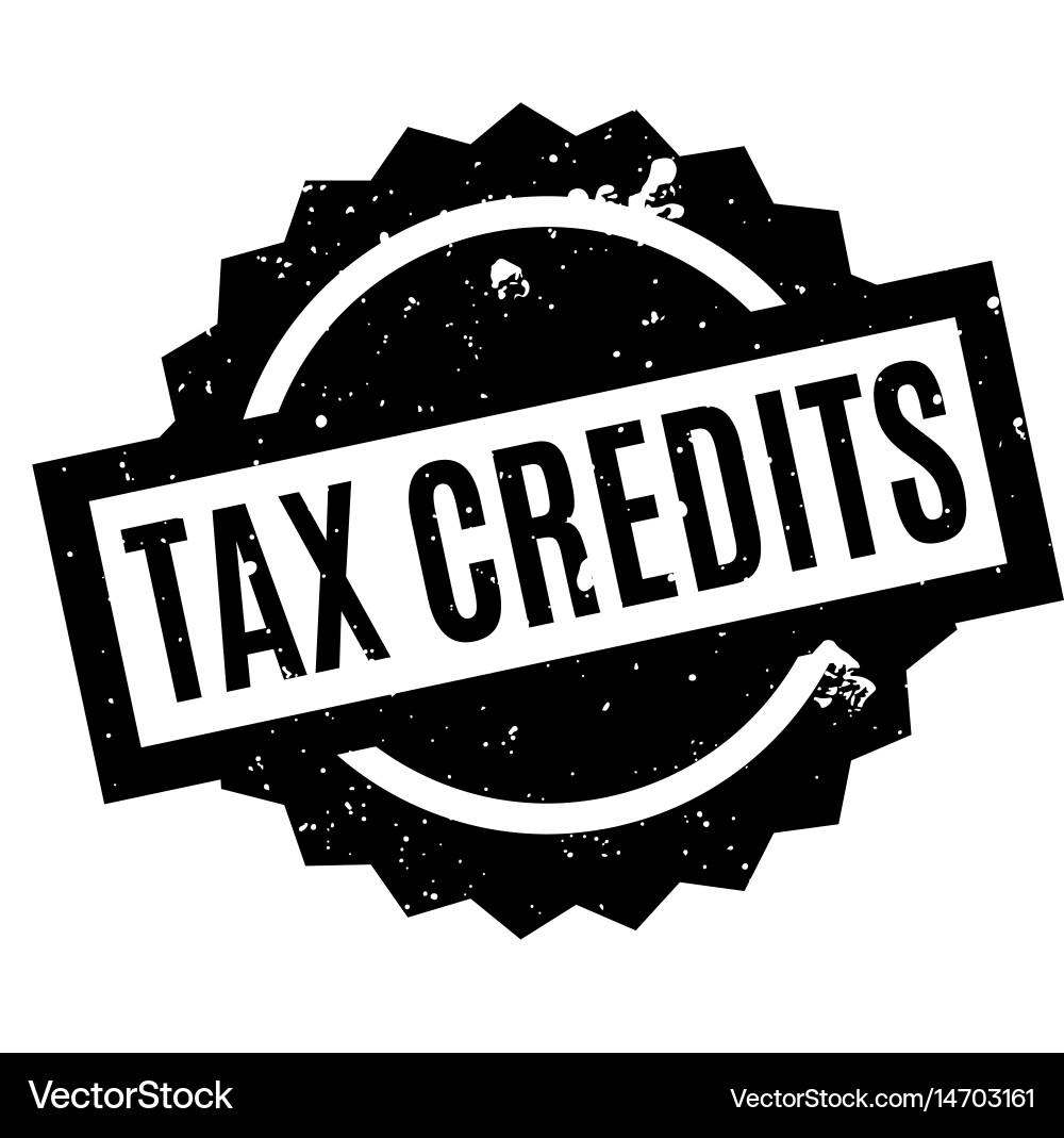 Tax credits rubber stamp Royalty Free Vector Image