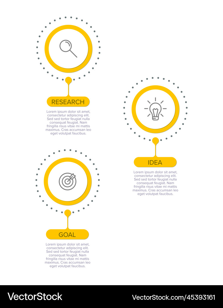 Vertical infographic design with icons and 3 Vector Image