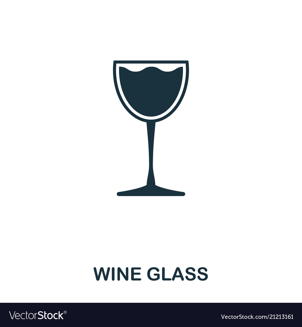 Wine glass icon line style design ui Royalty Free Vector