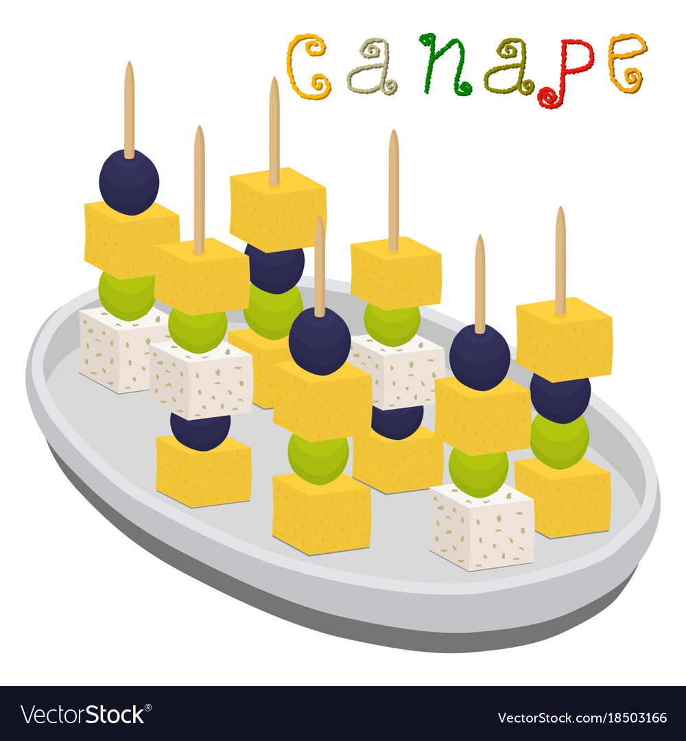 Canapes Royalty Free Vector Image - VectorStock