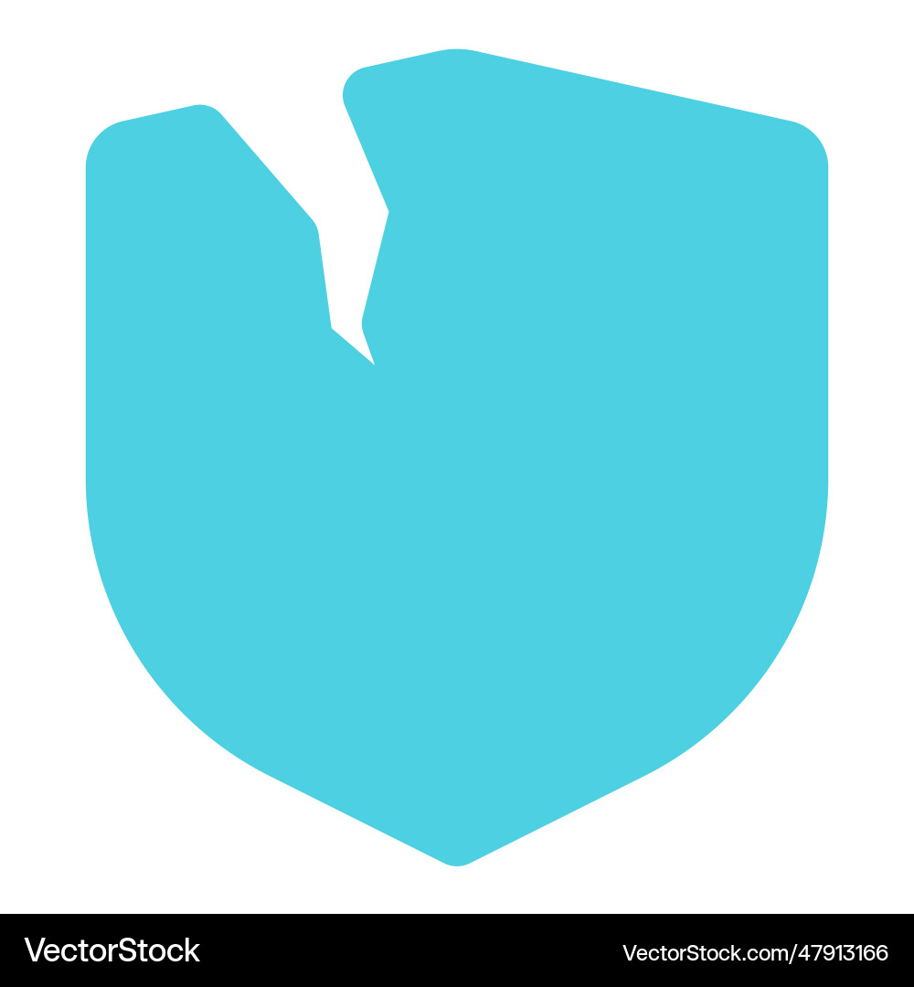 Destroyed shield and attack of privacy Royalty Free Vector