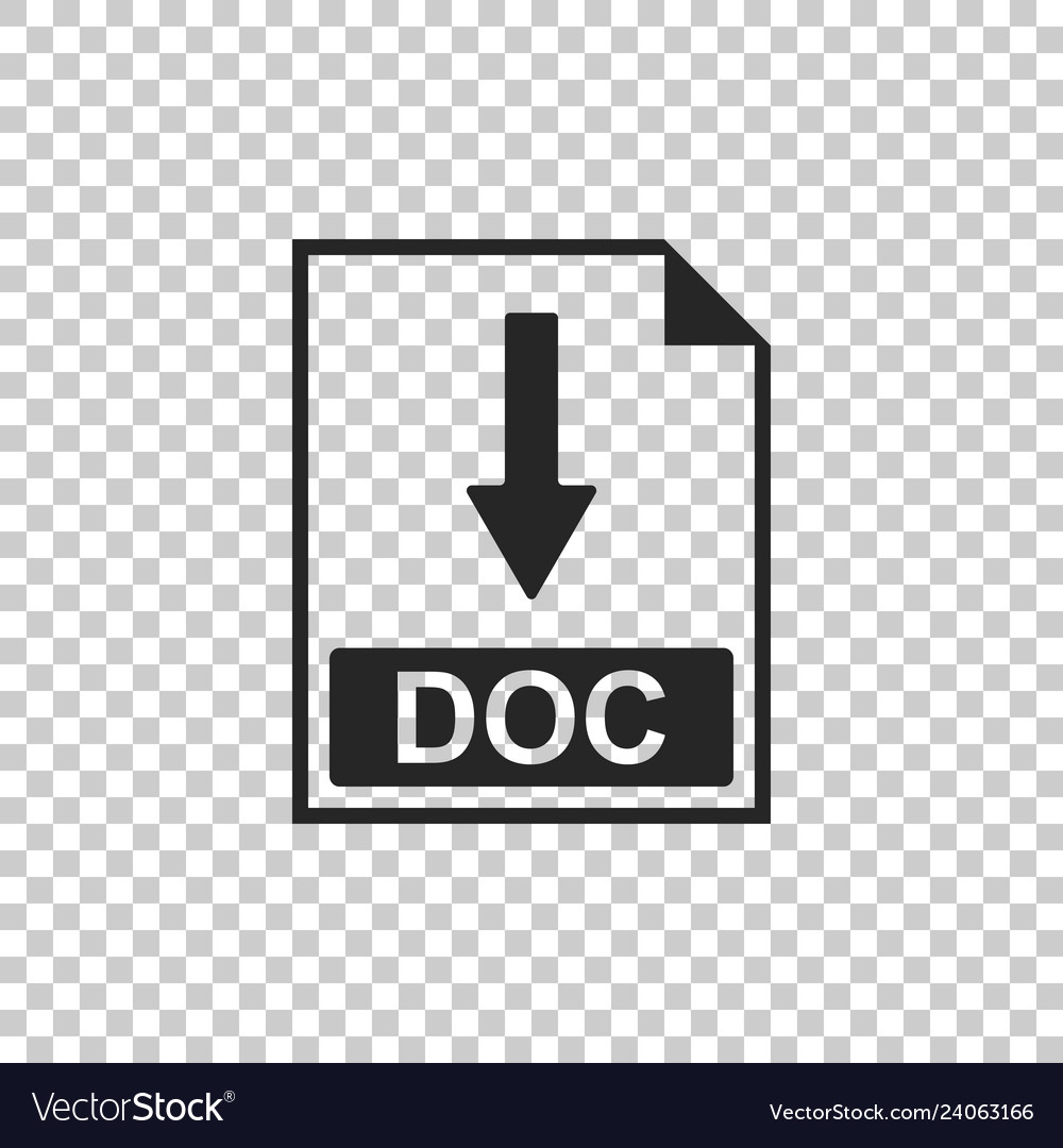 Doc file document icon download button icon Vector Image