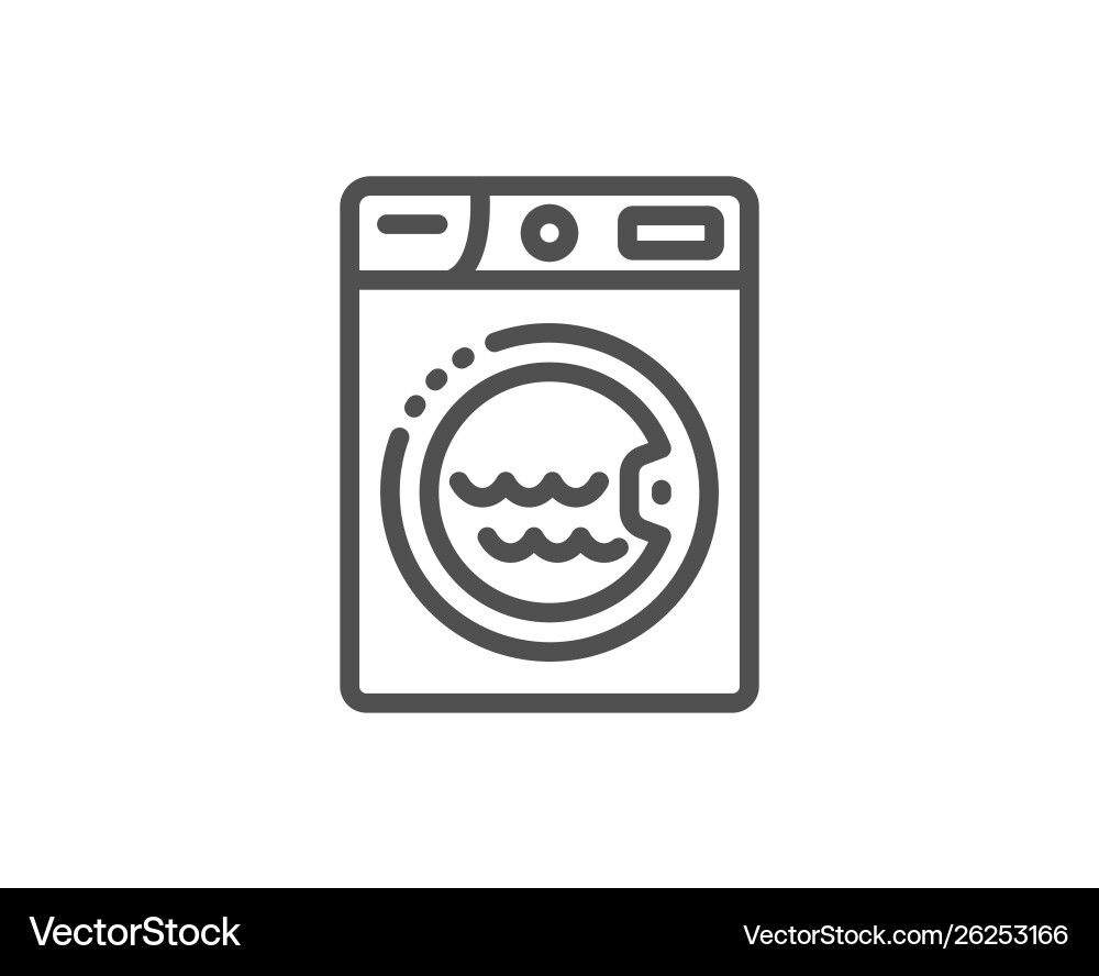 Laundry line icon washing machine sign hotel Vector Image