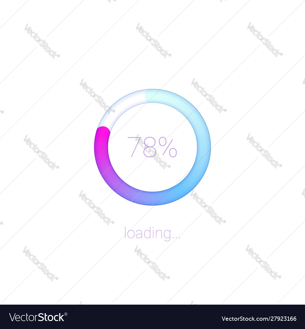 Modern 3d web preloader updates progress bar Vector Image