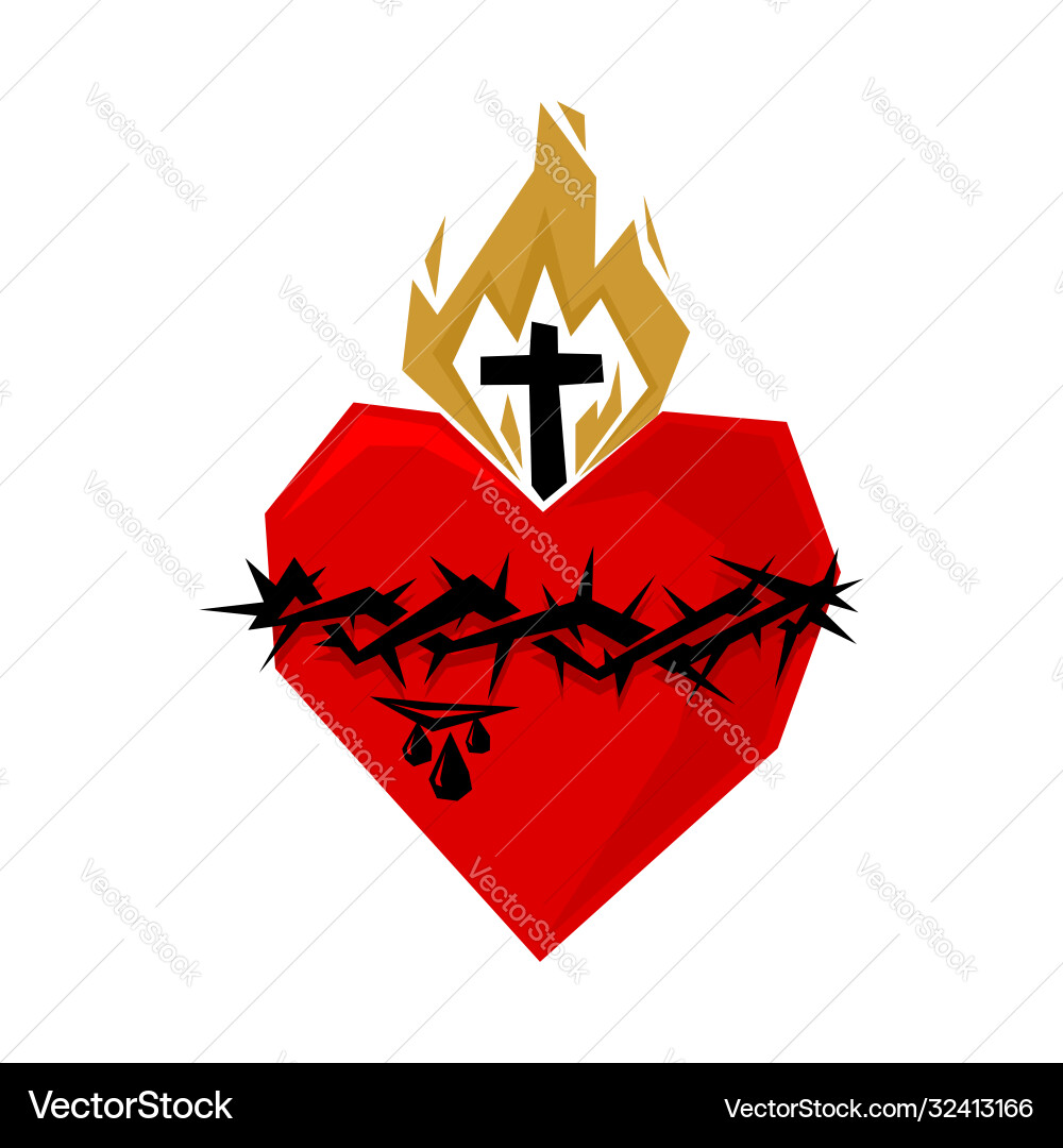Sacred heart jesus christ Royalty Free Vector Image