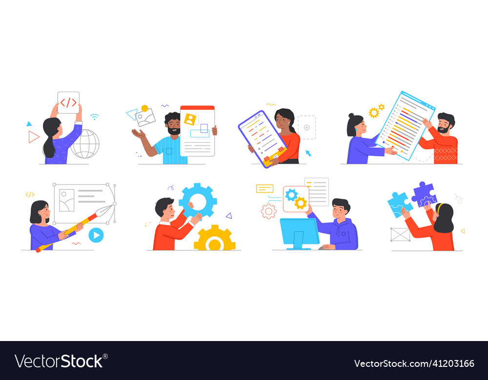 Software development concept Royalty Free Vector Image
