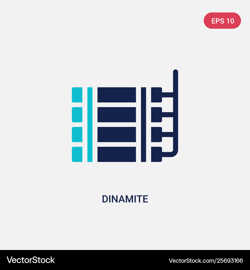 Two color dinamite icon from army concept Vector Image