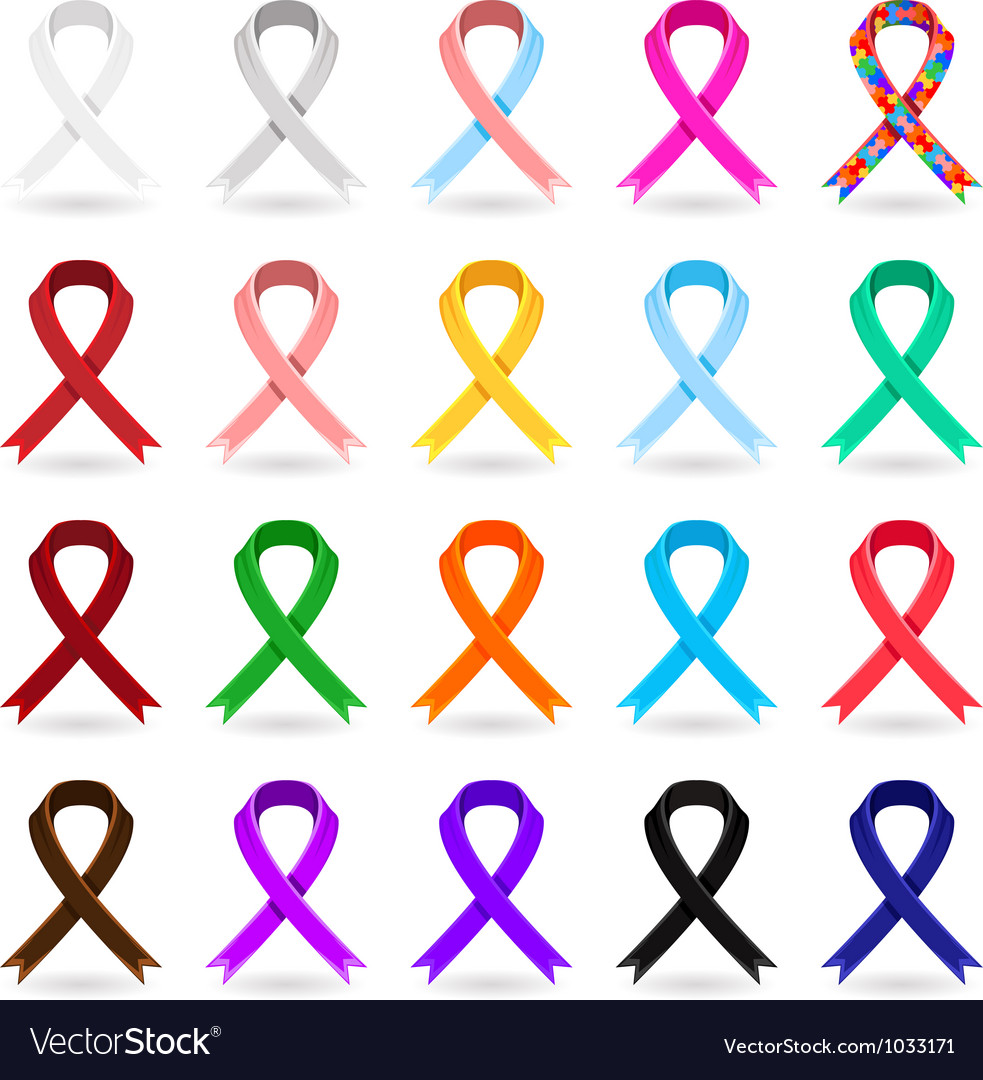 Awareness Ribbons Royalty Free Vector Image VectorStock