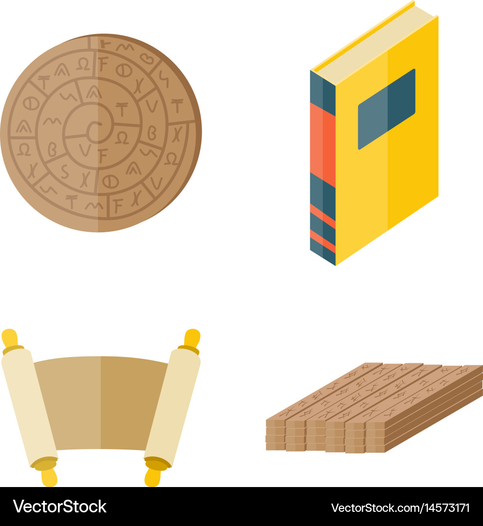 Books icons document magazine publication Vector Image