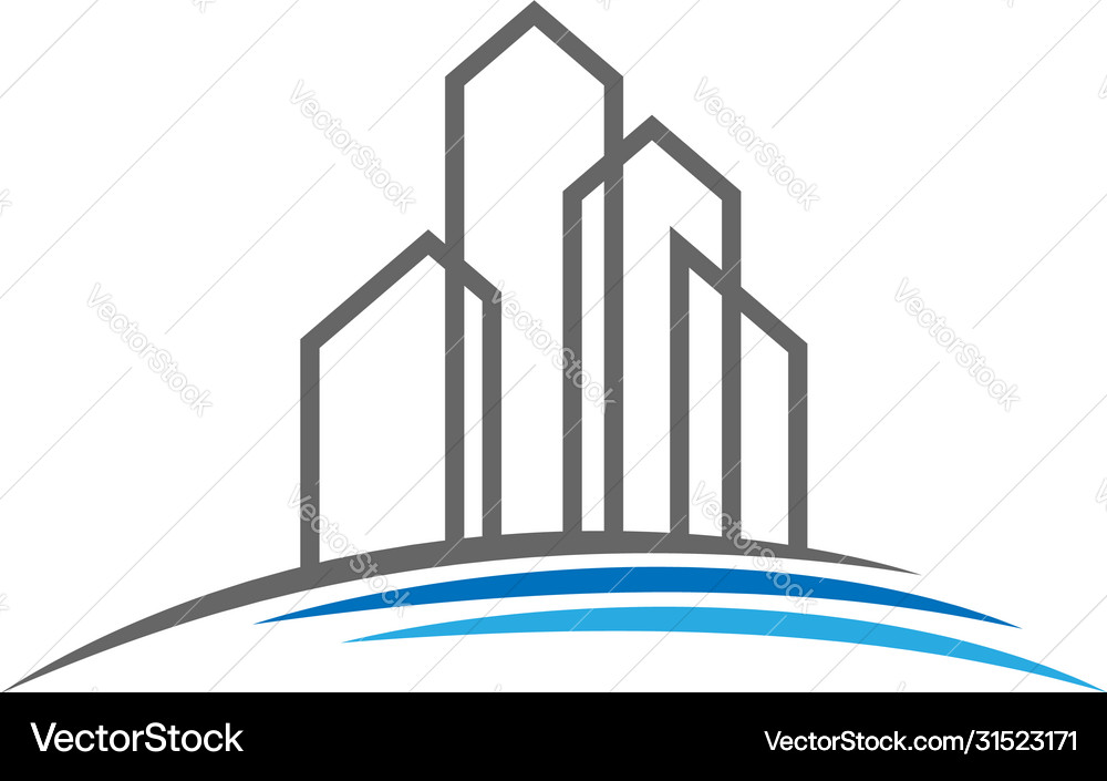 Building property house logo icon Royalty Free Vector Image