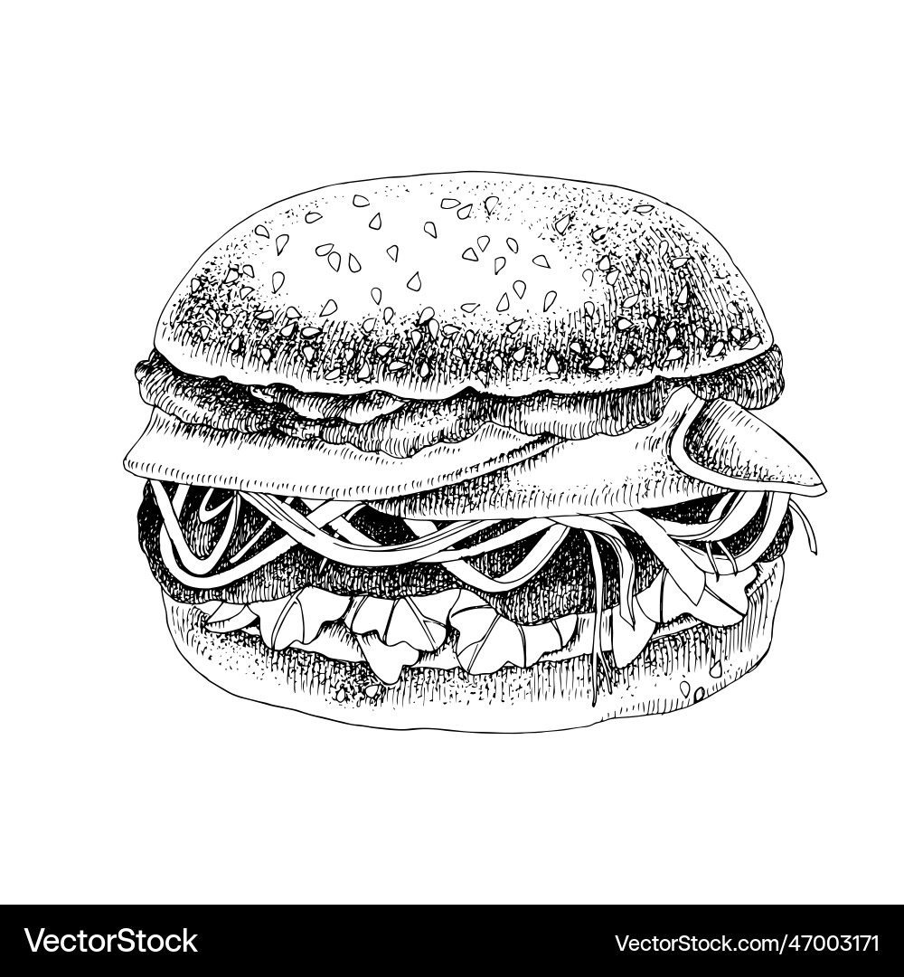 Cemita poblana traditional sandwich from puebla Vector Image
