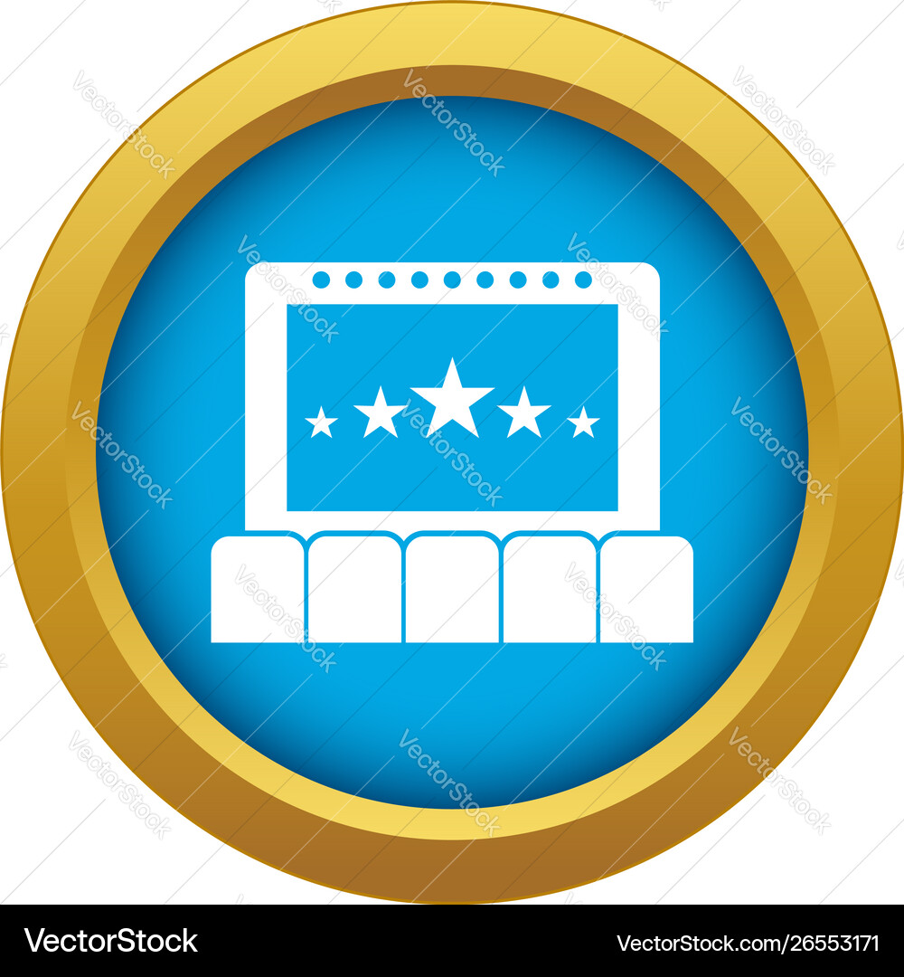 Cinema icon blue isolated Royalty Free Vector Image