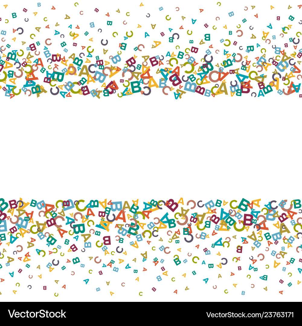 Colorful background made from alphabet symbols Vector Image