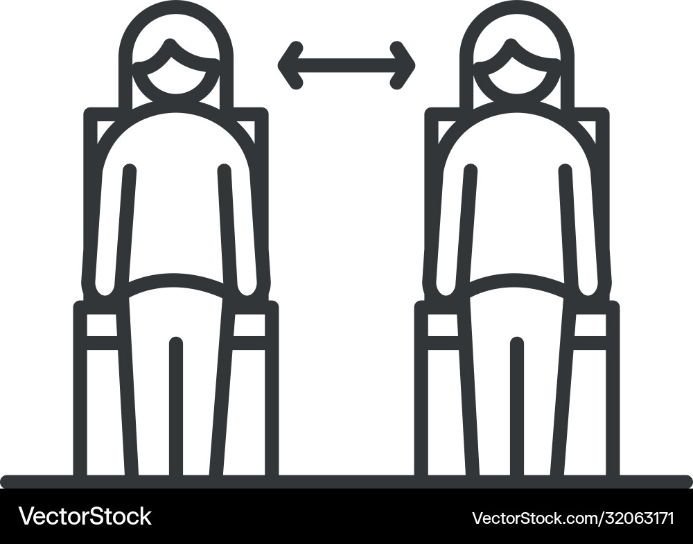 Covid19 19 coronavirus social physical distancing Vector Image