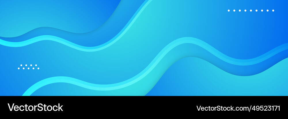 Minimal blue banner geometric shapes abstract Vector Image