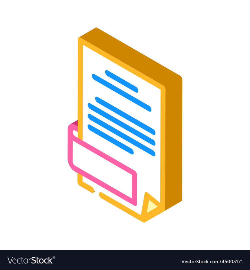 Open folder isometric icon Royalty Free Vector Image
