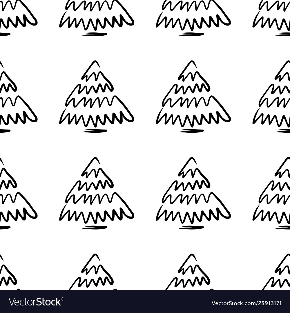 Pine tree pattern-04 Royalty Free Vector Image